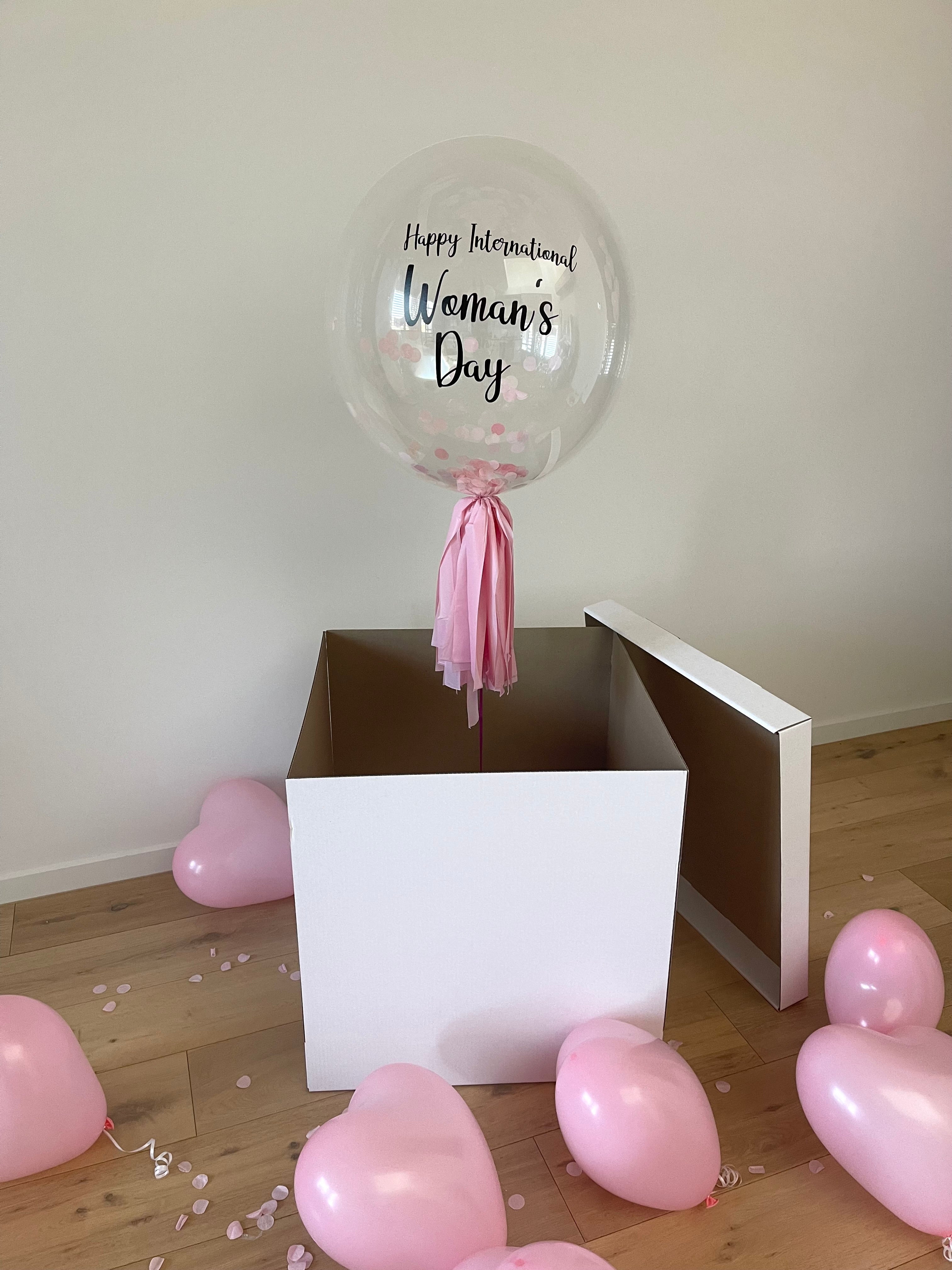 Personalised Large Balloon Surprise Box – Balloons Gold Coast